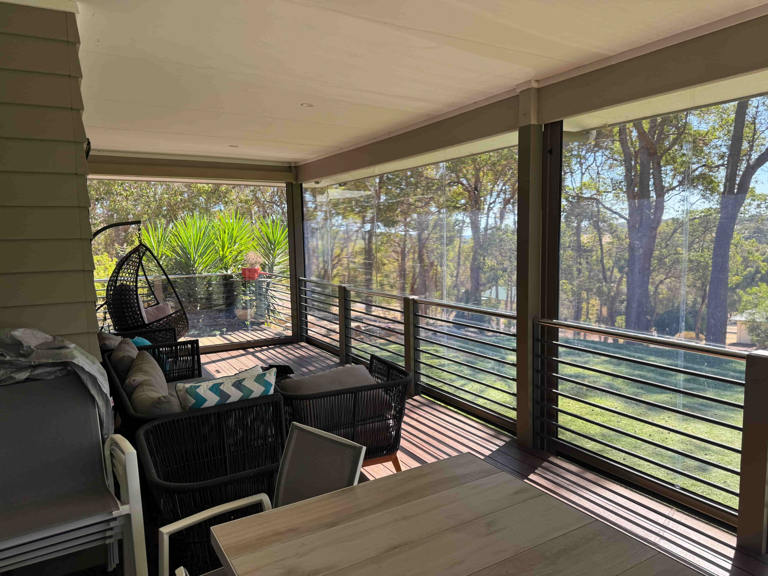 Yallingup | Clear PVC Weather Shield eZIP Café Blinds
