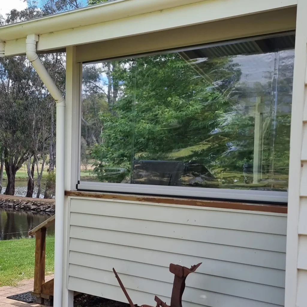 Cundinup | Ziptrak® Clear PVC Café Blinds | All About Shade