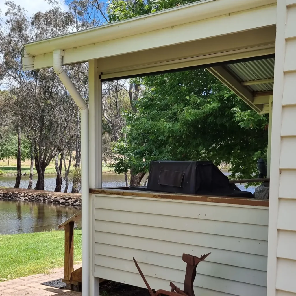 Cundinup | Ziptrak® Clear PVC Café Blinds | All About Shade